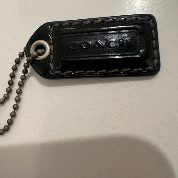 Coach | Accessories | Coach Black Patent Leather Bag Tag | Poshmark
